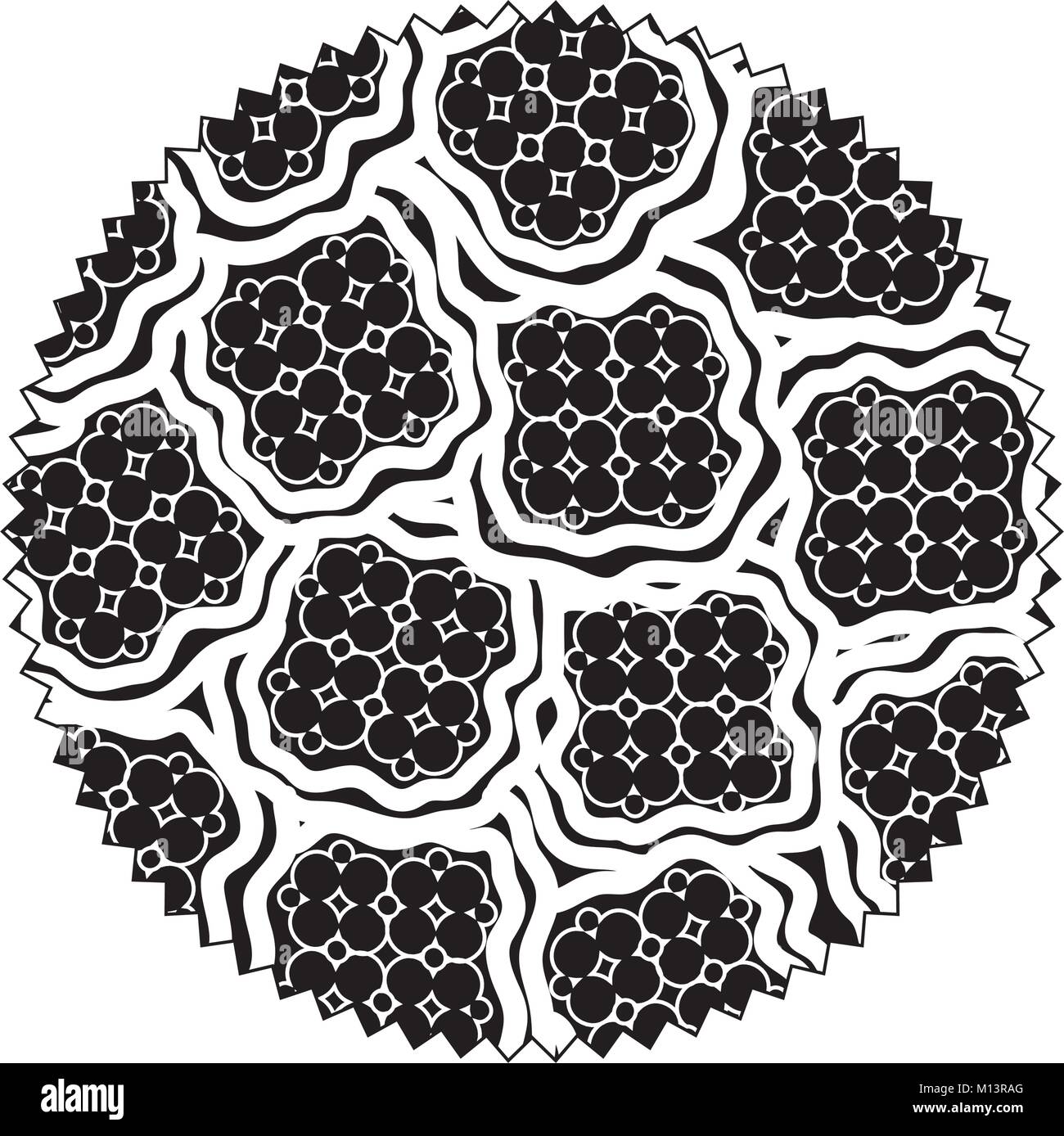 silhouette circle with creative graphic seamless background style Stock ...