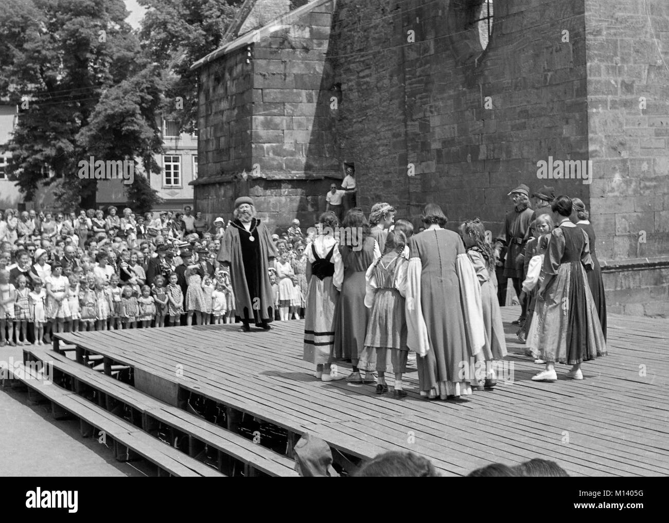 Pied Piper of Hamelin Ceremony in Hamelin, Germany about 1955 image 5/ ...