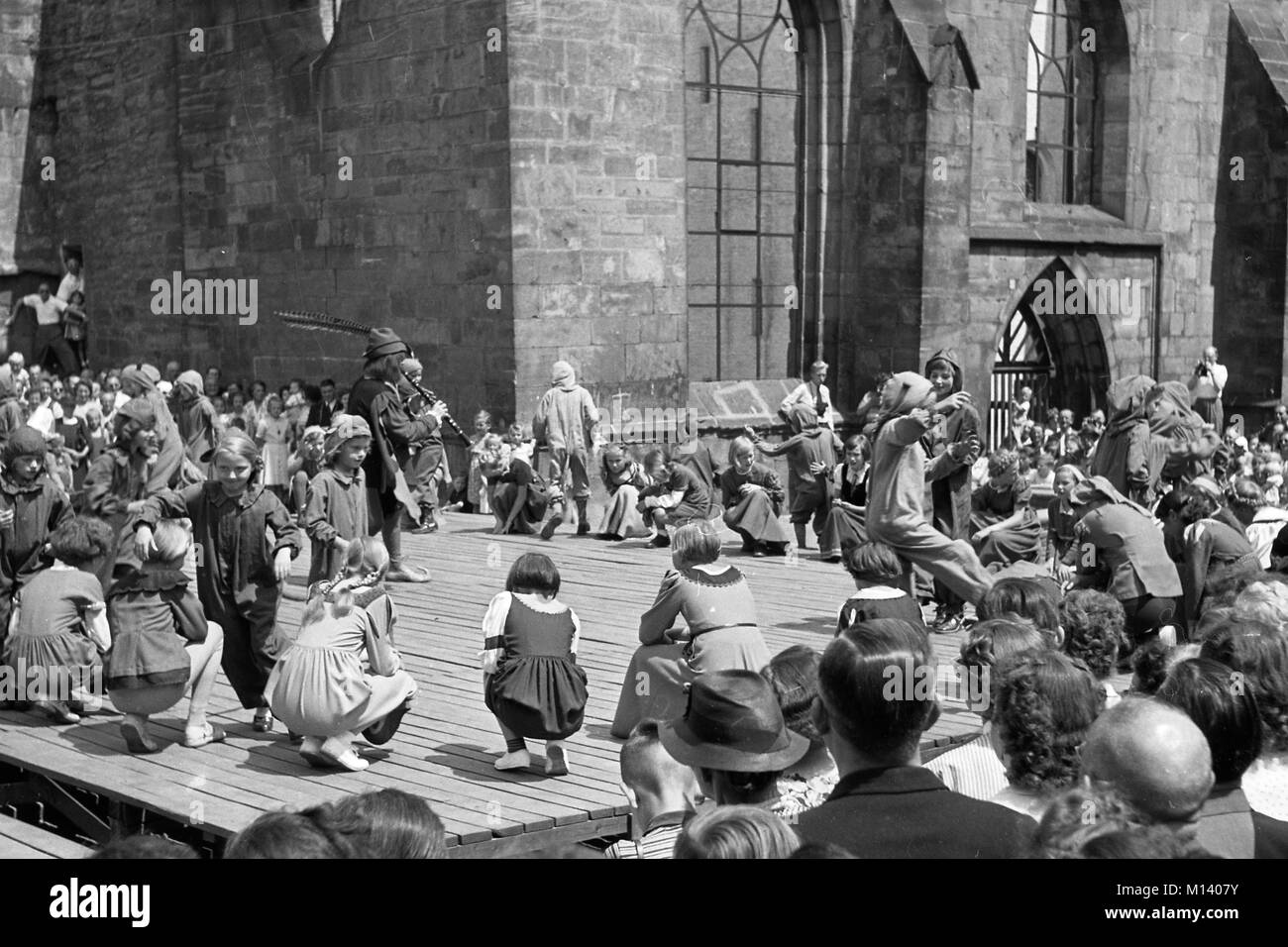 Pied Piper of Hamelin Ceremony in Hamelin, Germany about 1955 image 33/ ...