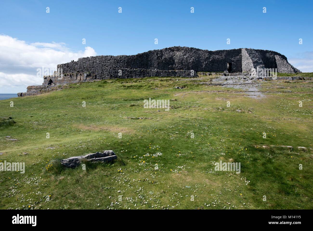 Ireland, County Galway, Aran Islands, Inishmore Cliffs, Dun Aengus ...