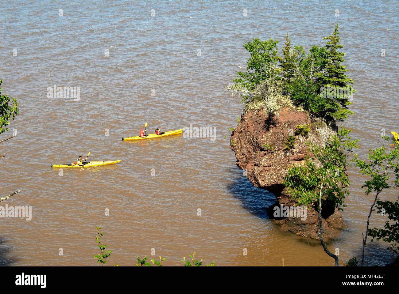 Canada, New Brunswick, Bay of Fundy, Hopewell Rocks, Highest Tides in ...