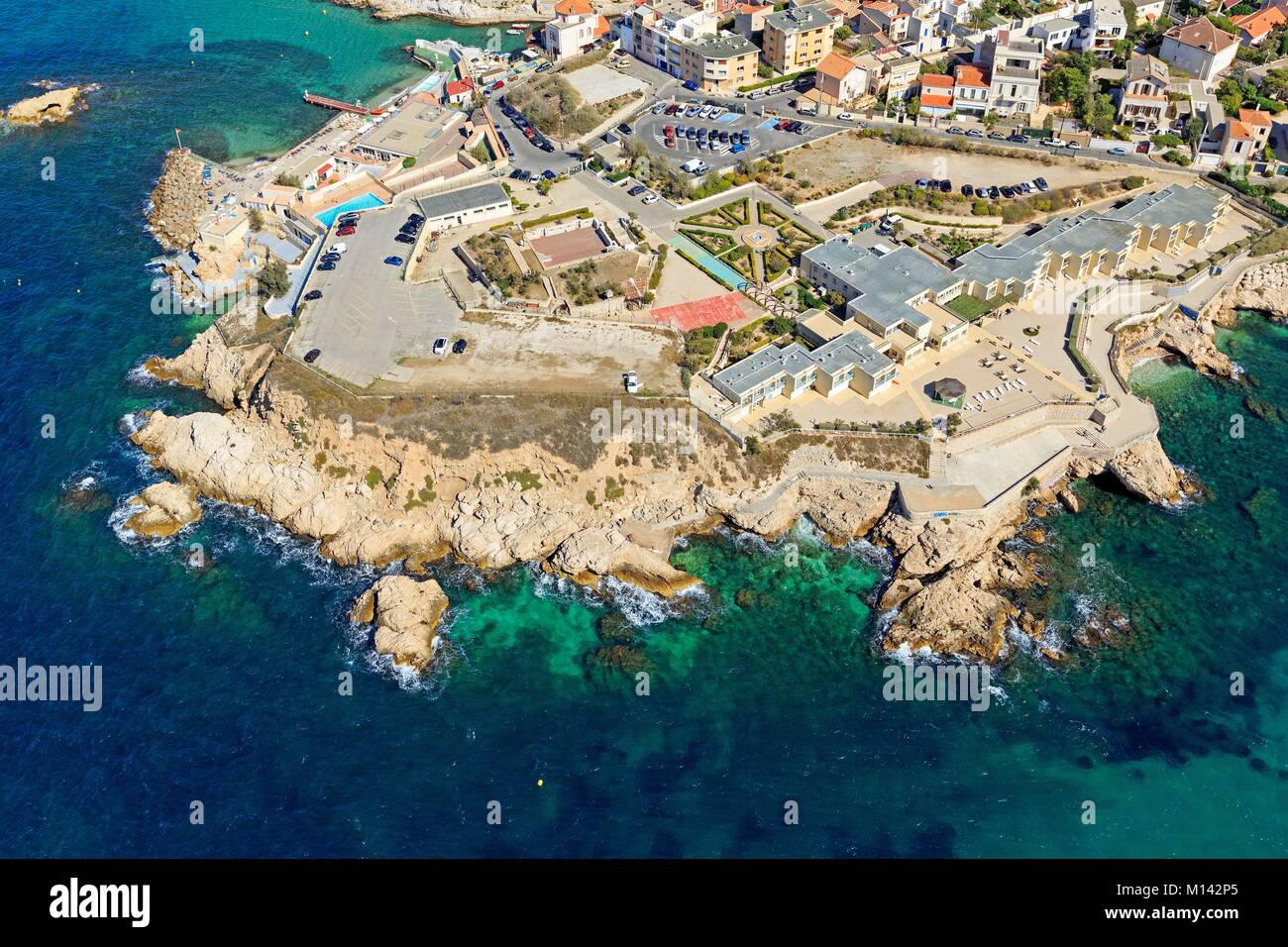 France, Bouches du Rhone, Marseille, Endoume district, Pointe d'Endoume ...
