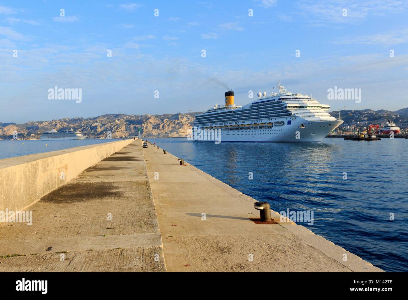 France, Bouches du Rhone, Marseille, Grand Port Maritime, cruise ...