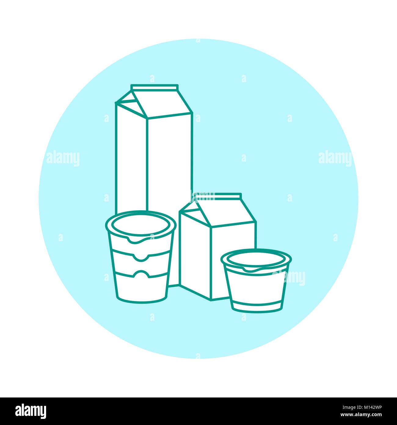 Different dairy products. Design for banner, poster or print Stock ...