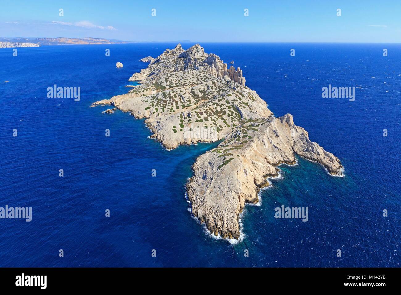 France, Bouches du Rhone, National Park of the Calanques, Marseille ...