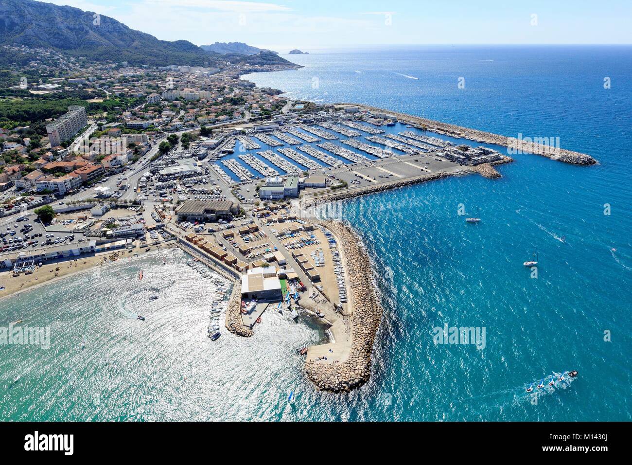 France, Bouches du Rhone, Marseille, Pointe Rouge district, Anse and ...