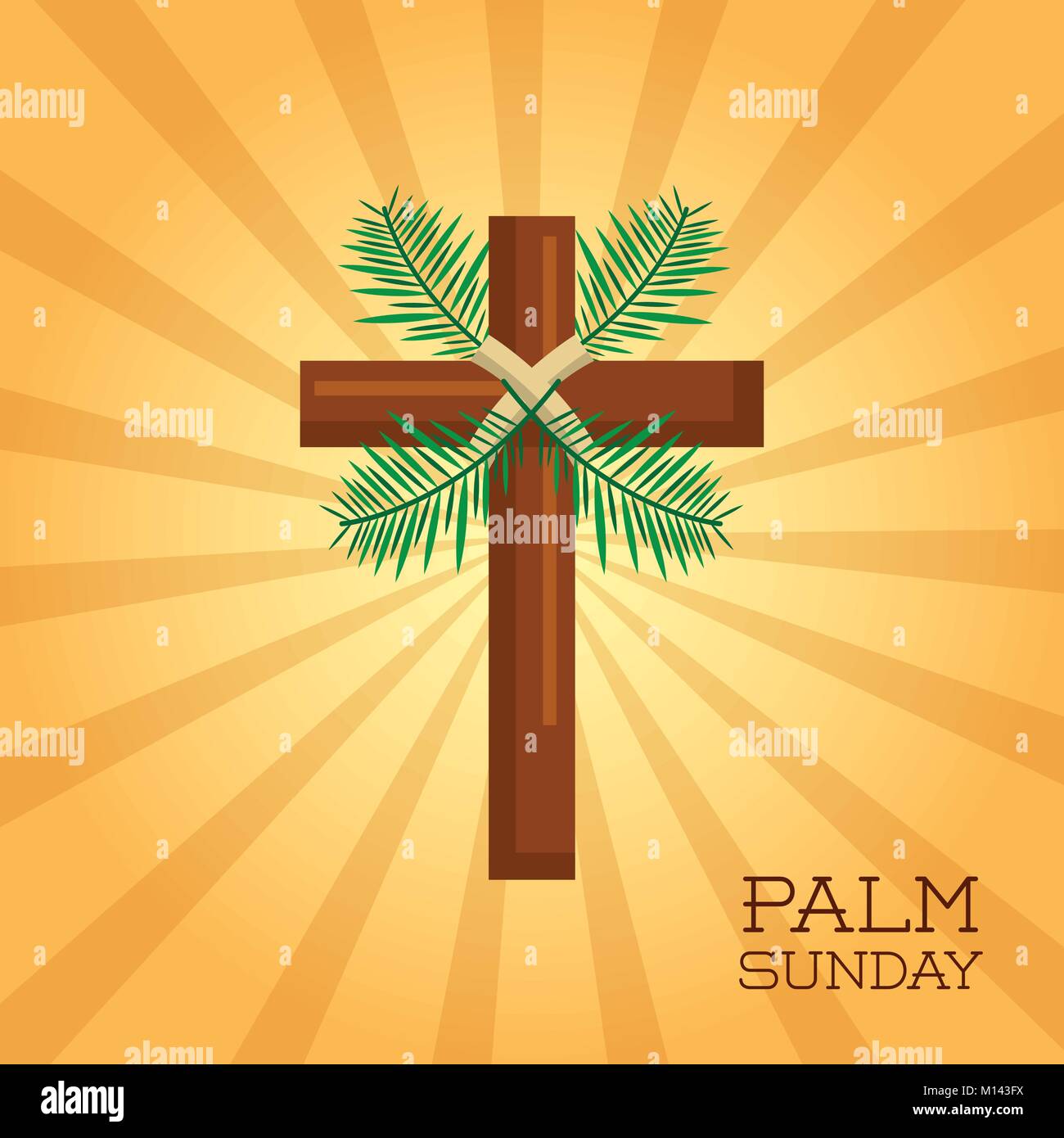 Black palm cross Stock Vector Images - Alamy
