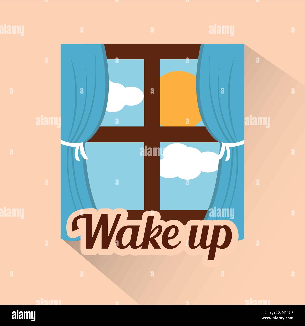 wake up window morning cloud sun day Stock Vector Image & Art - Alamy