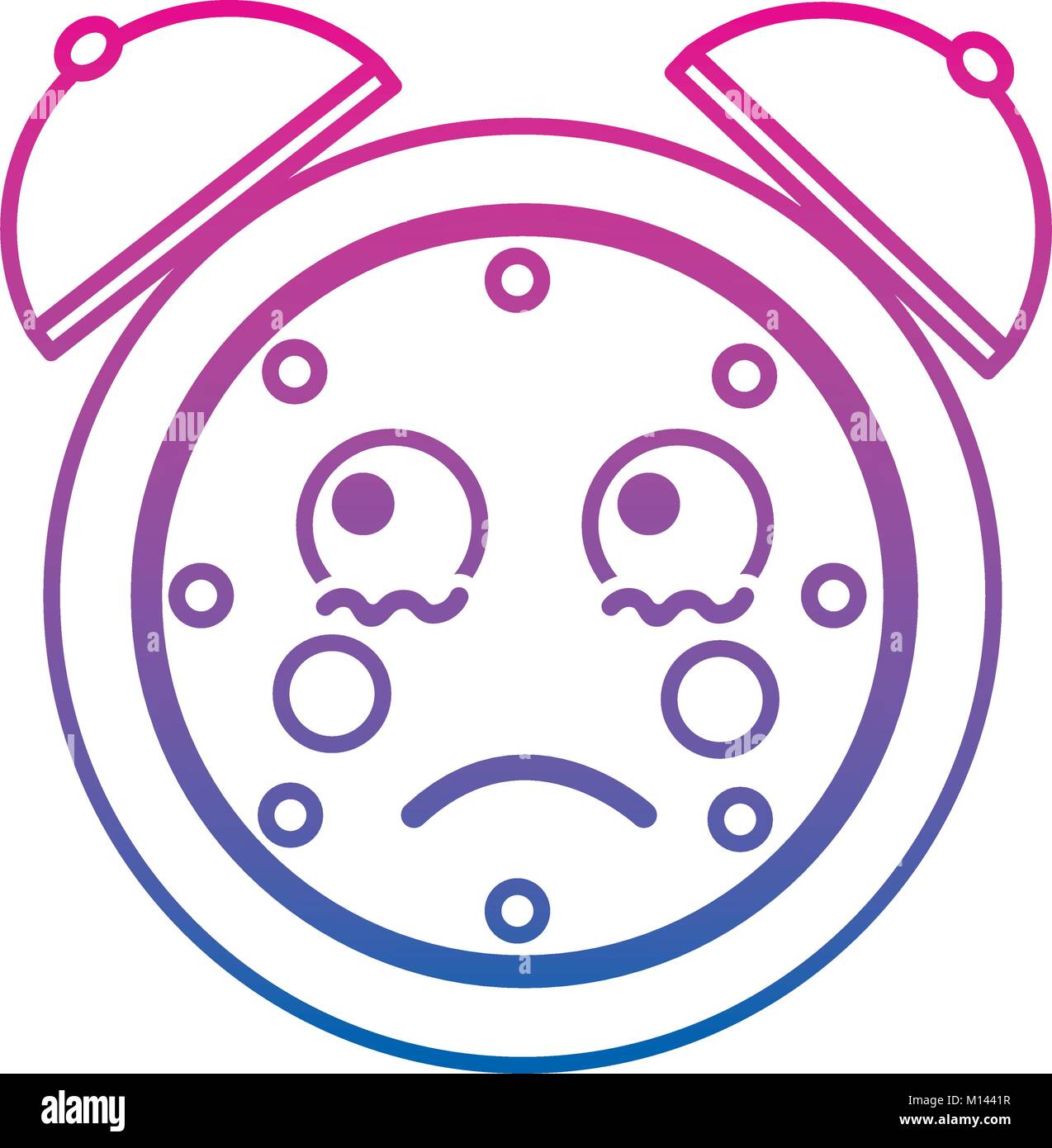 sad clock kawaii icon image Stock Vector Image & Art - Alamy