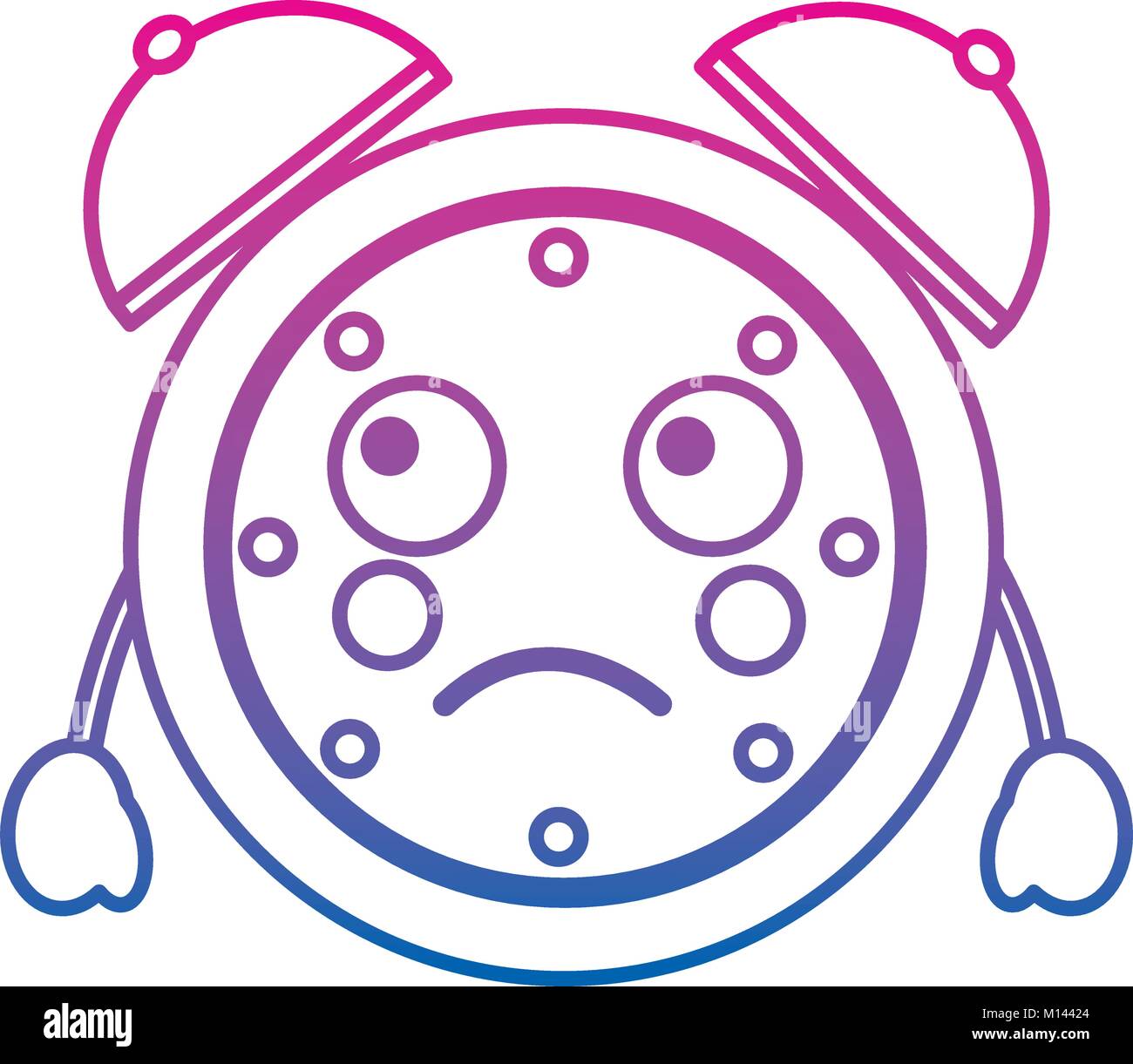 sad clock kawaii icon image Stock Vector Image & Art - Alamy
