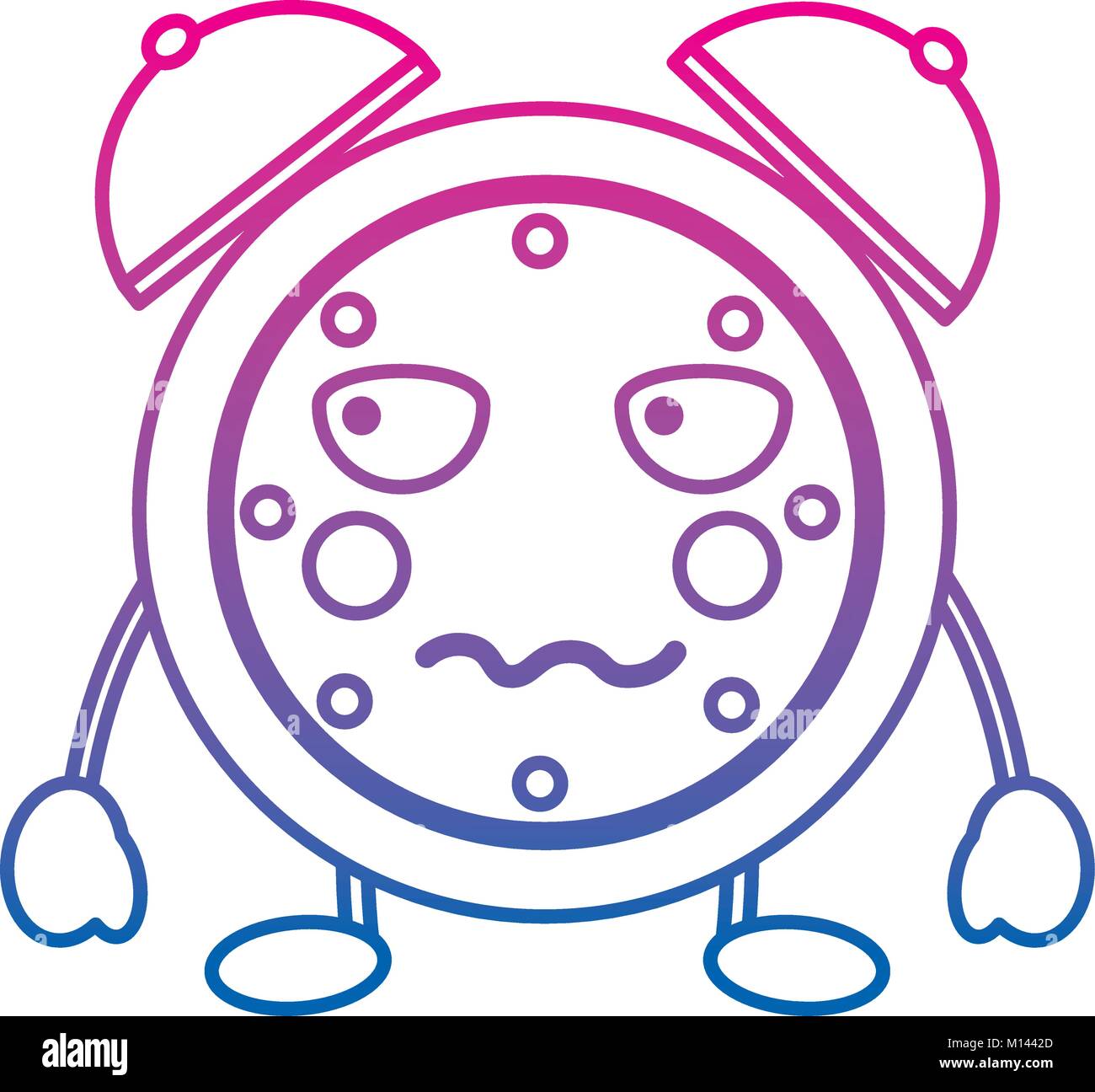 angry clock kawaii icon image Stock Vector Image & Art - Alamy