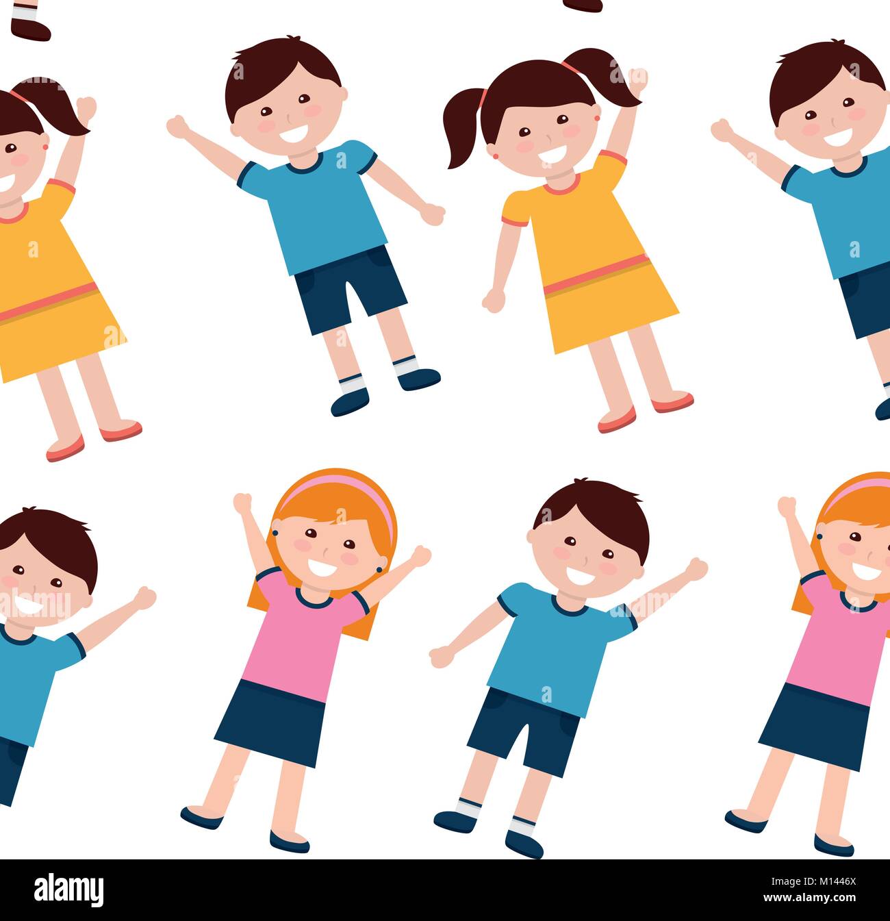 happy kids children pattern image Stock Vector Image & Art - Alamy