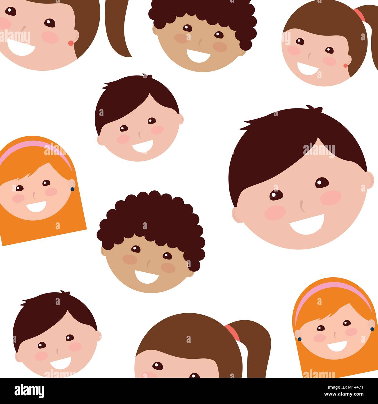 happy kids children pattern image Stock Vector Image & Art - Alamy