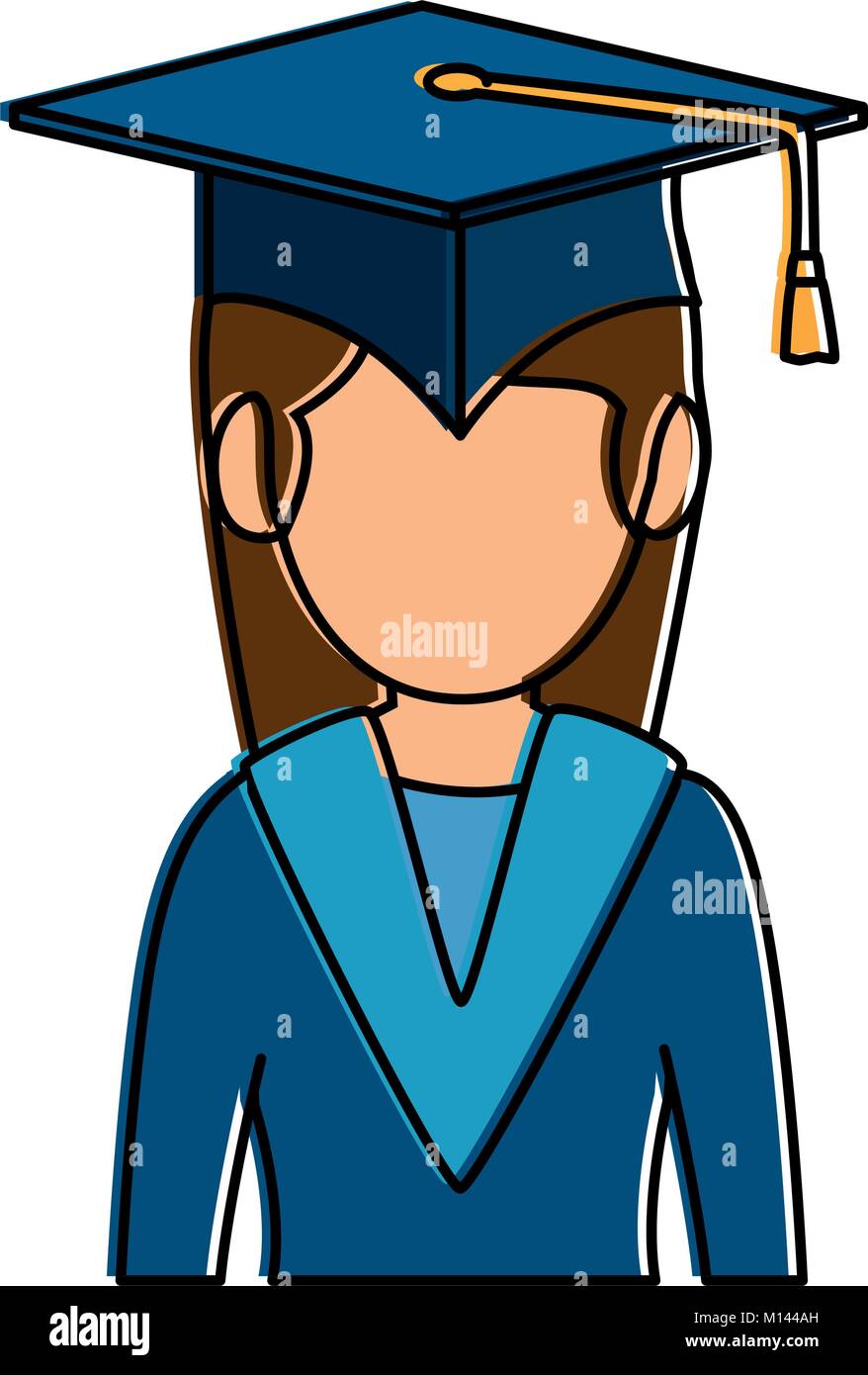 student graduated avatar character vector illustration design Stock ...