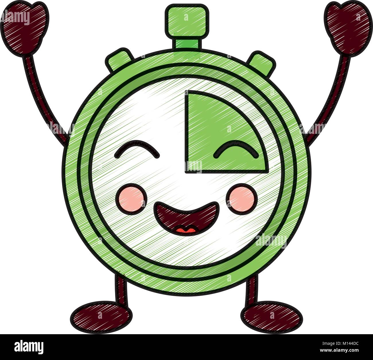 kawaii chronometer speed timer cartoon character Stock Vector Image ...
