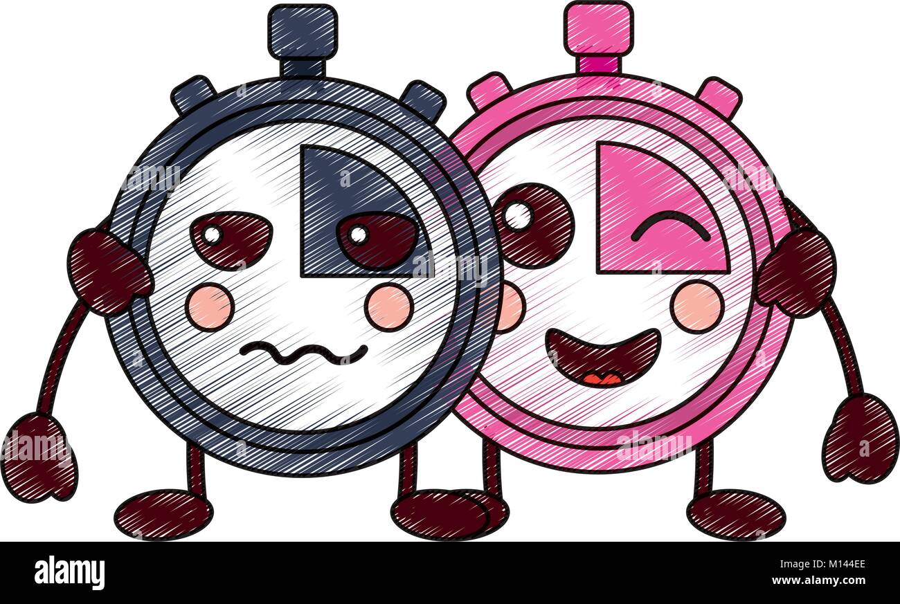 cartoon chronometer countdown kawaii character Stock Vector Image & Art ...