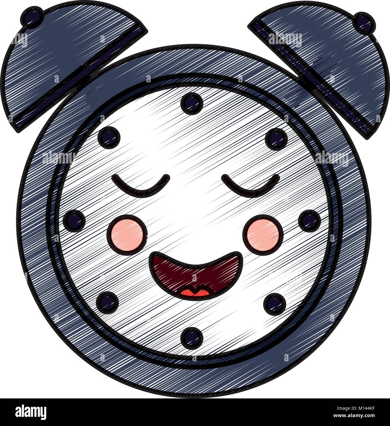 kawaii cartoon clock alarm character Stock Vector Image & Art - Alamy