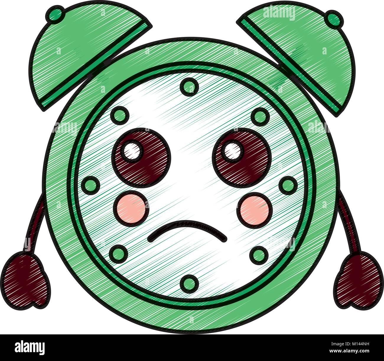 kawaii cartoon clock alarm character Stock Vector Image & Art - Alamy