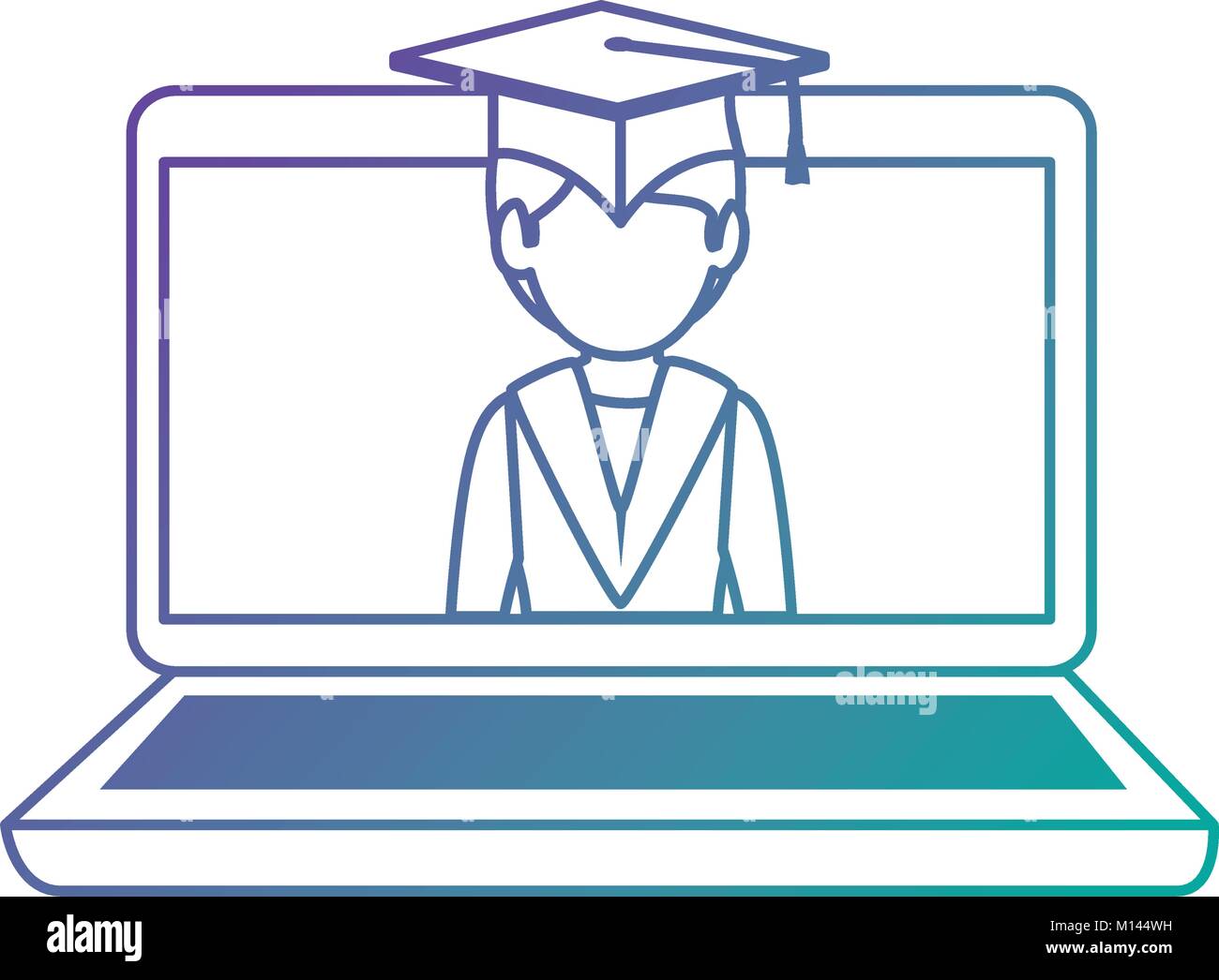 laptop computer with graduated Stock Vector Image & Art - Alamy