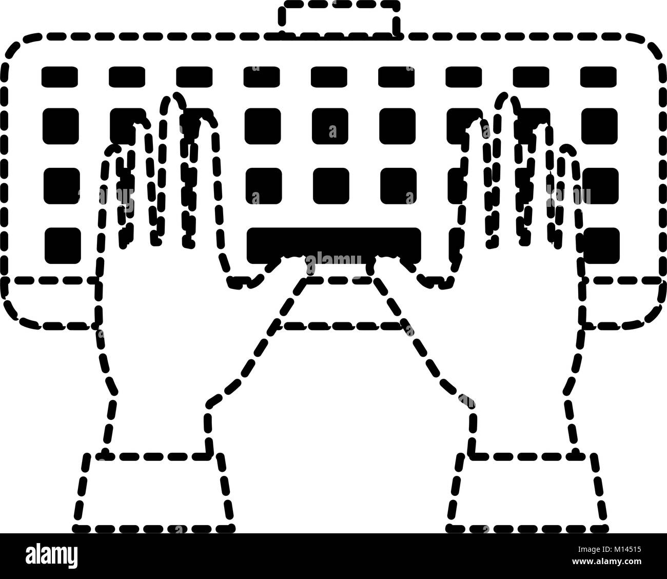 computer keyboard with hands user vector illustration design Stock ...