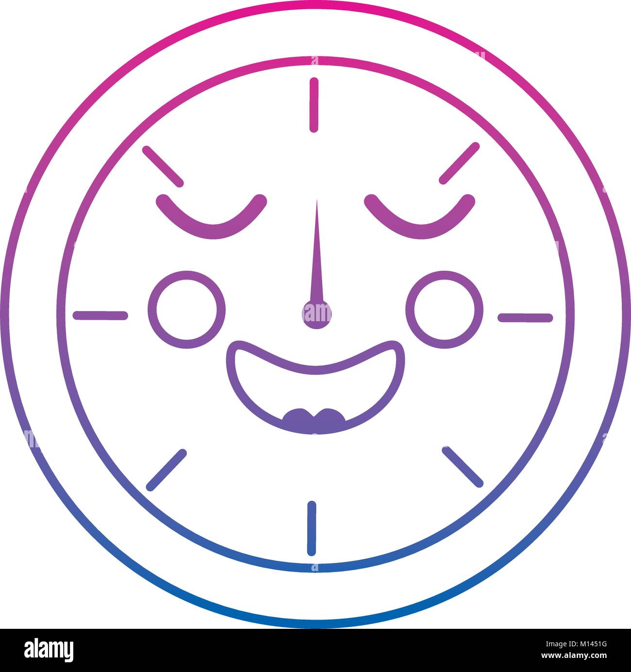 happy clock kawaii icon image Stock Vector Image & Art - Alamy
