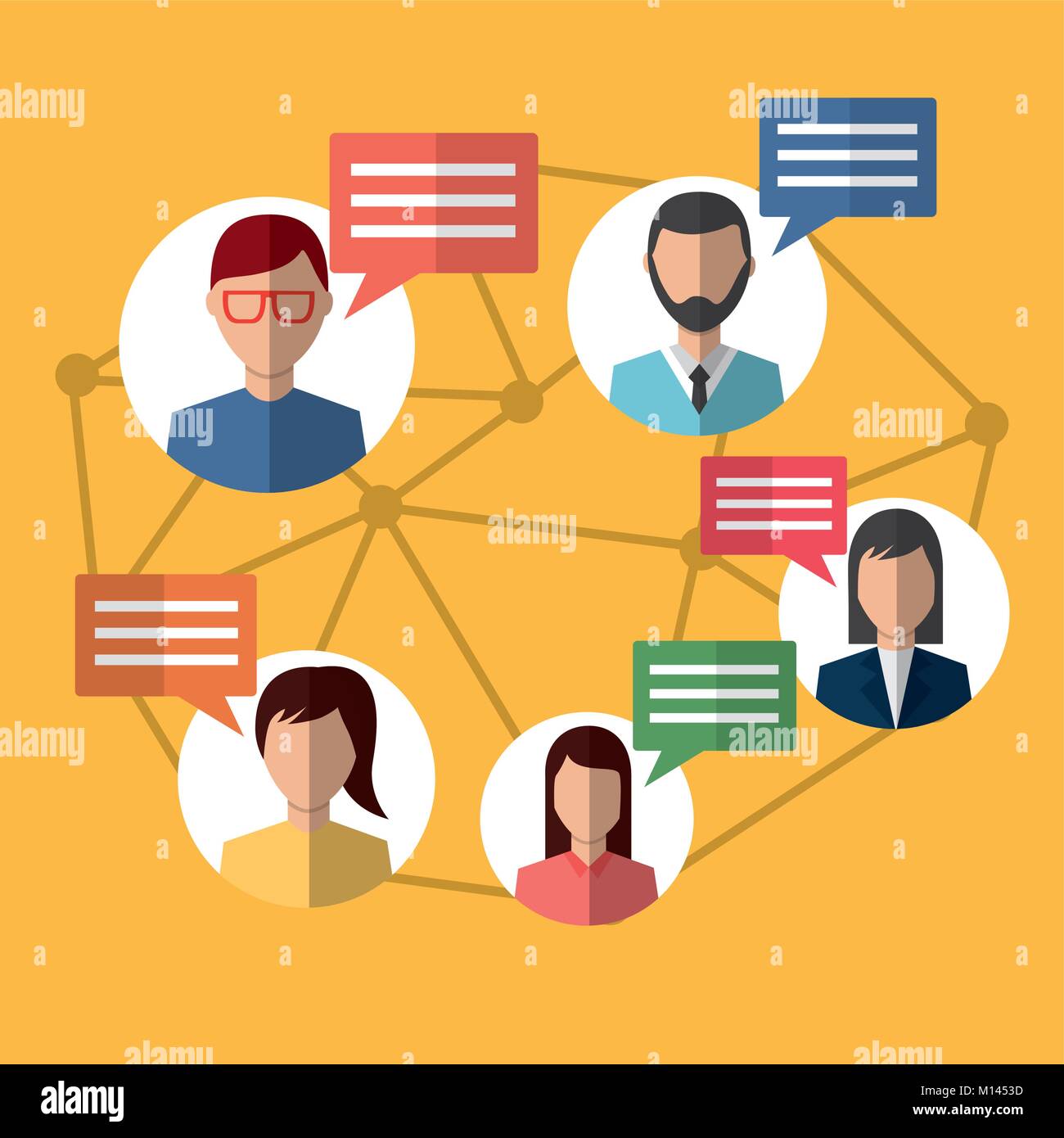 people internet communication message chatting Stock Vector Image & Art ...