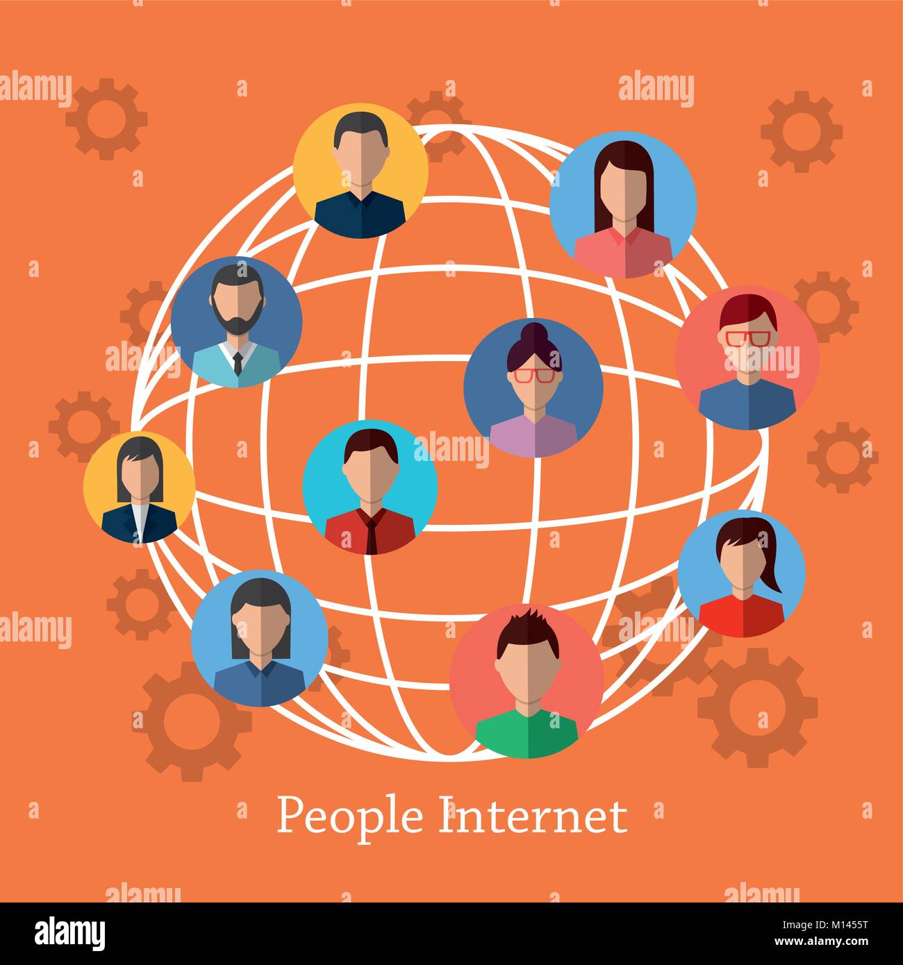 people internet globe world connected Stock Vector Image & Art - Alamy