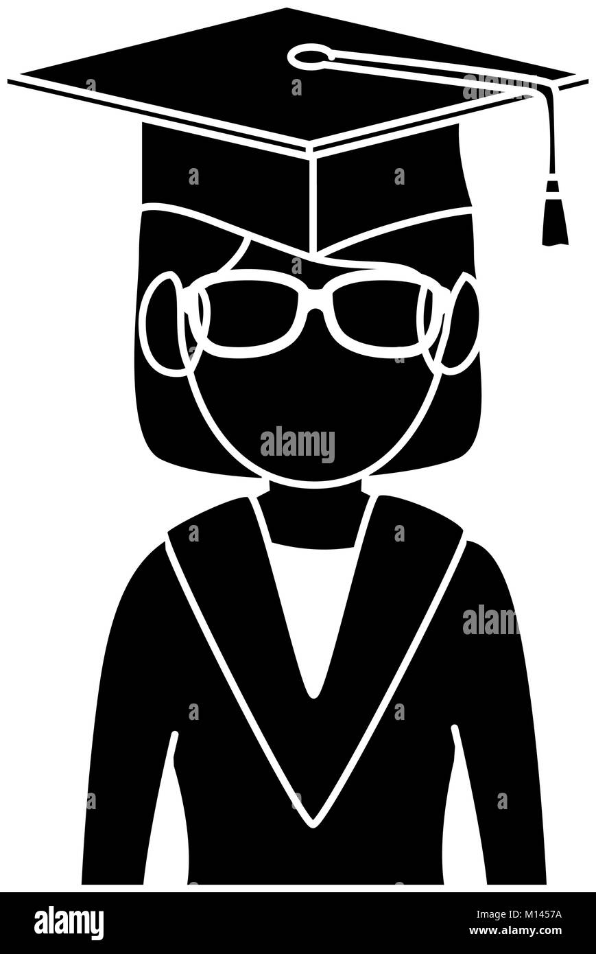 student graduated avatar character vector illustration design Stock ...