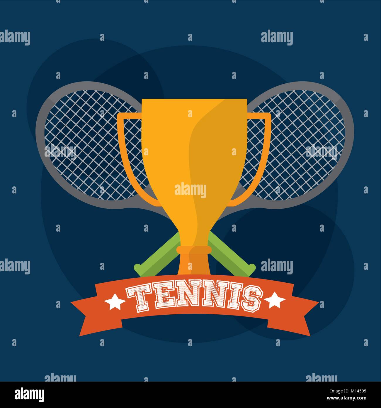 tennis trophy and rackets winner play Stock Vector Image & Art - Alamy