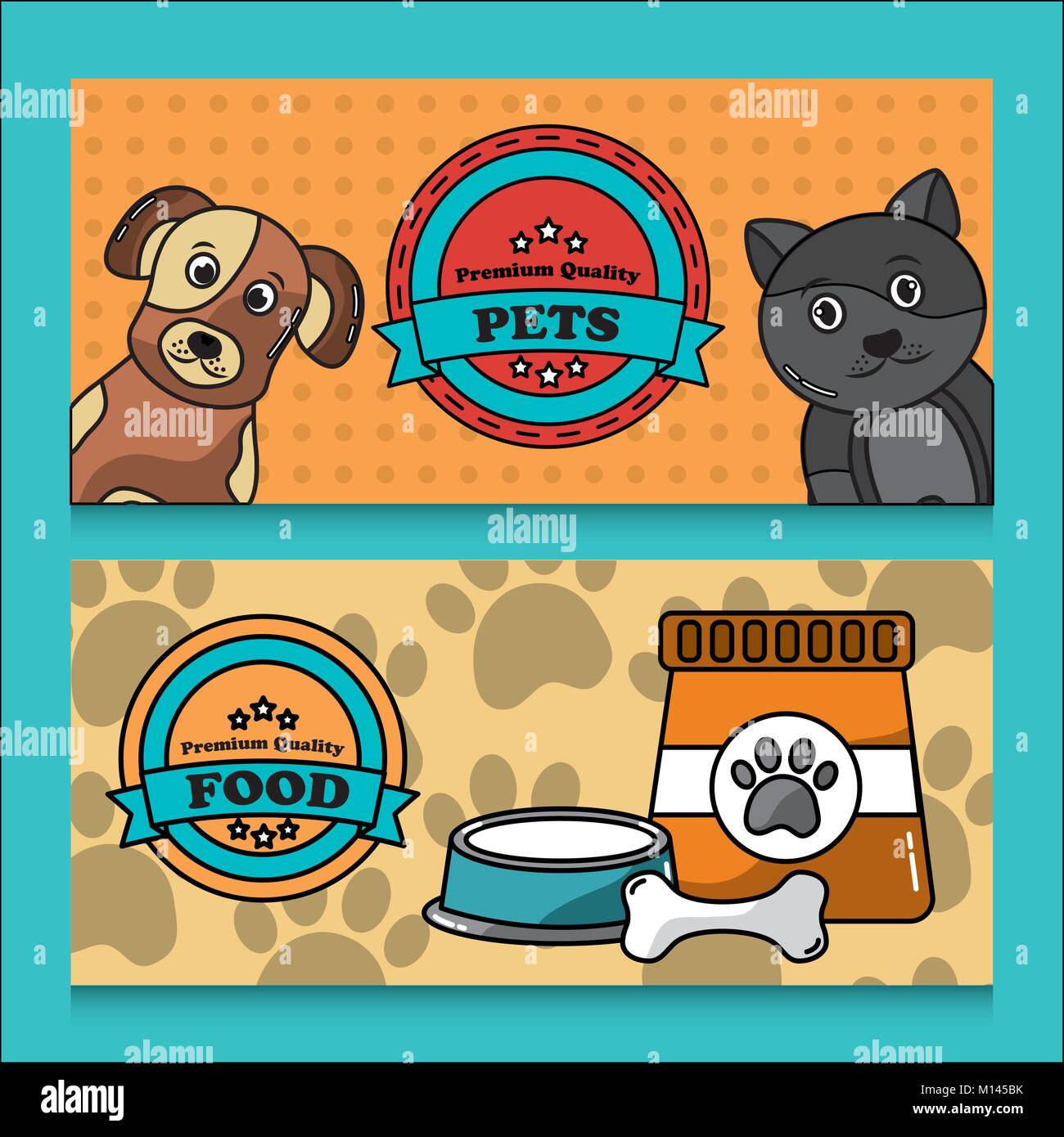 pet premium quality food banner Stock Vector Image & Art - Alamy
