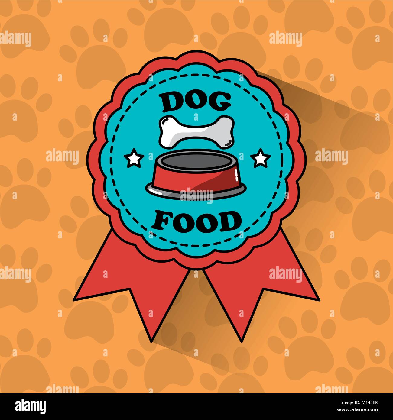 dog food pet medal ribbon banner Stock Vector Image & Art - Alamy