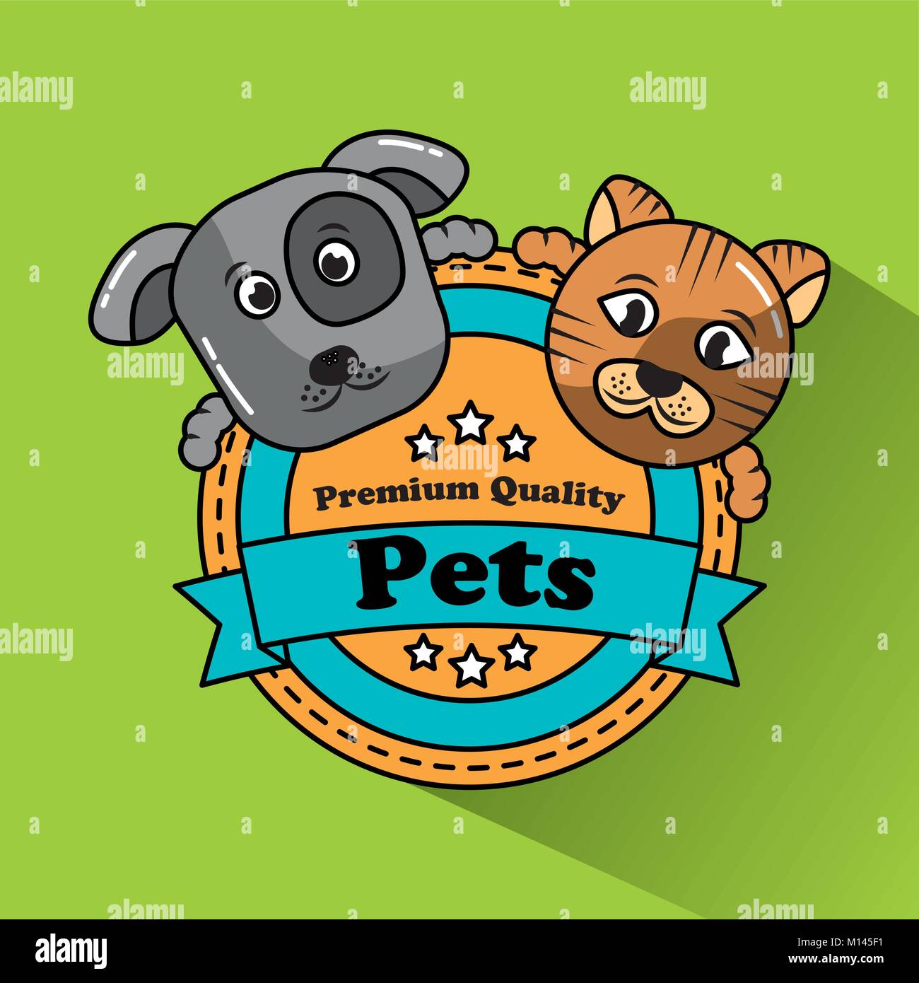 dog and cat pet premium quality badge Stock Vector Image & Art - Alamy