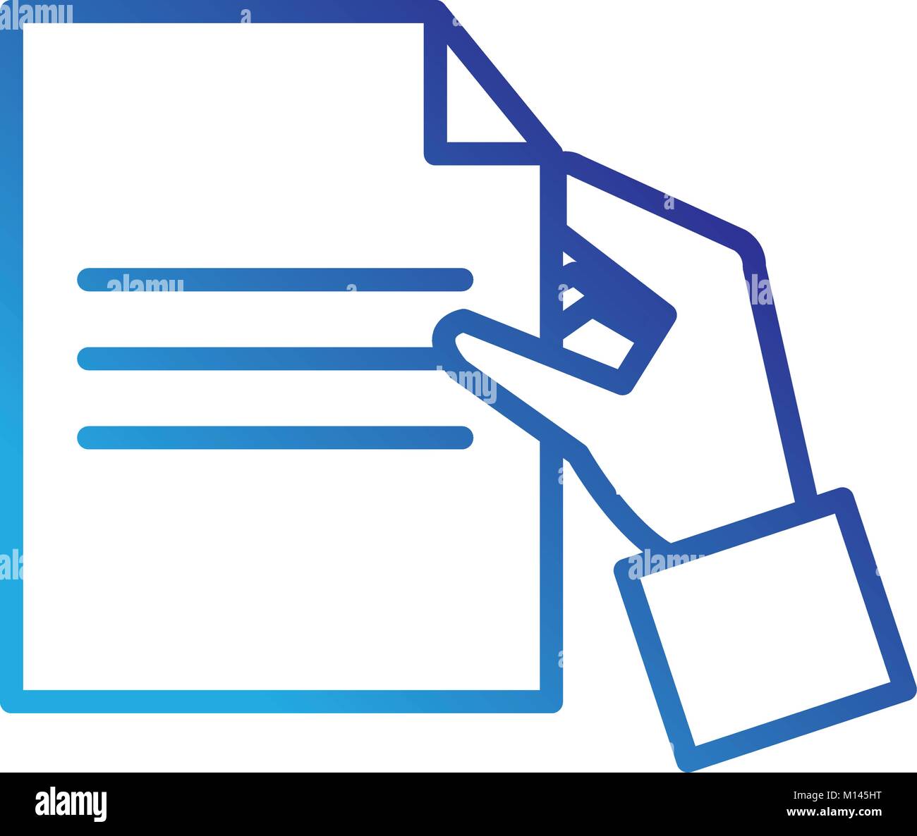 hands with paper document vector illustration design Stock Vector Image ...