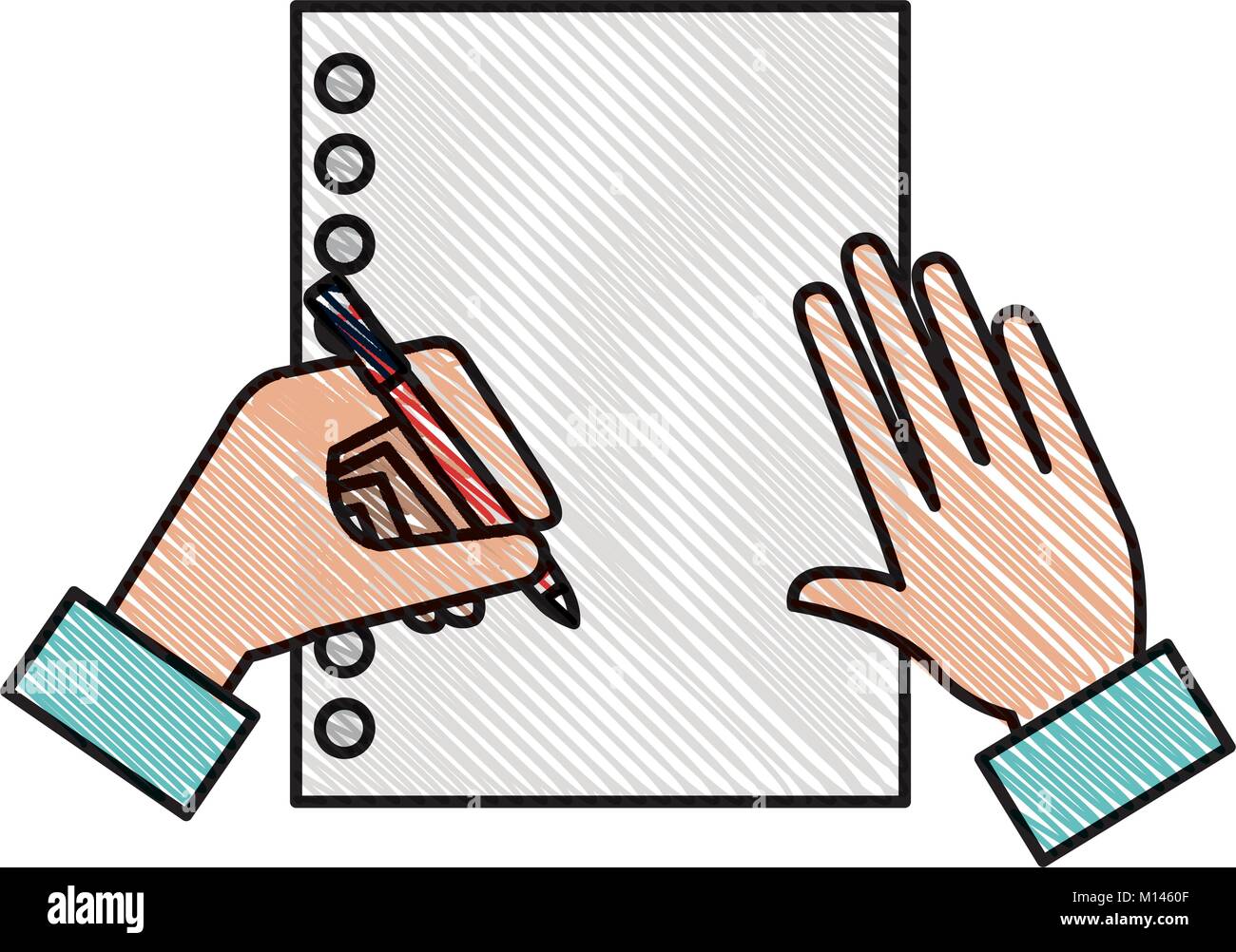 note book with hand writen vector illustration design Stock Vector ...