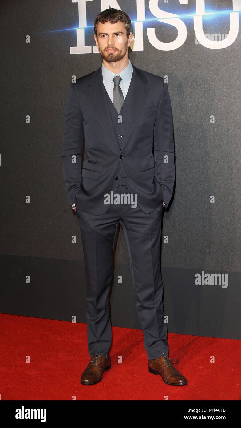 English actor Theo James attends the world premiere of Insurgent at ...
