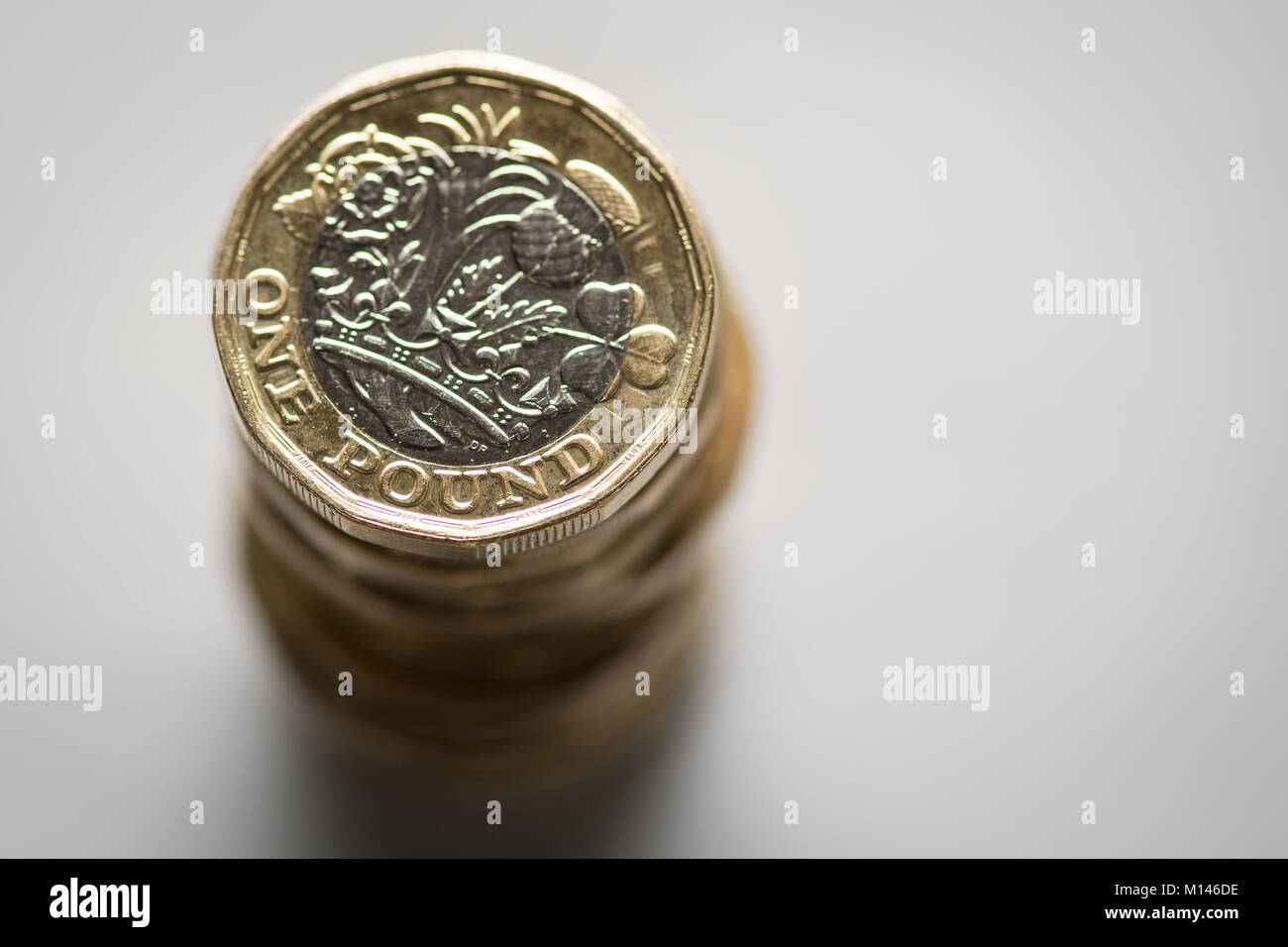 British one pound coins Stock Photo - Alamy