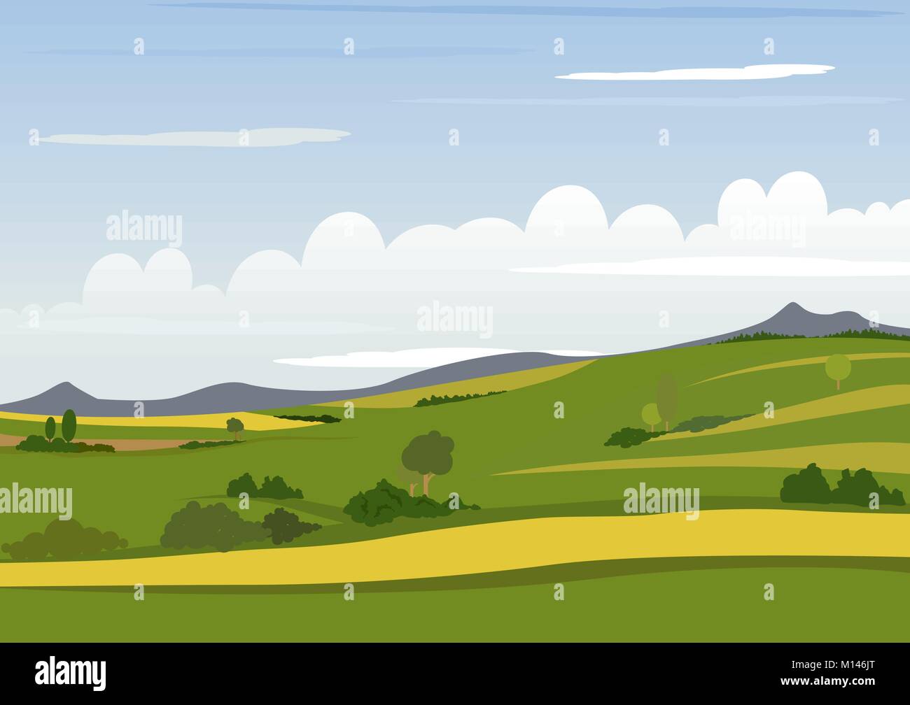 Spring Mountain Landscape Stock Vector Image & Art - Alamy