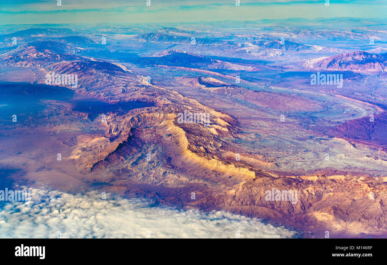 Aerial view of the Persian Plateau in Iran Stock Photo - Alamy