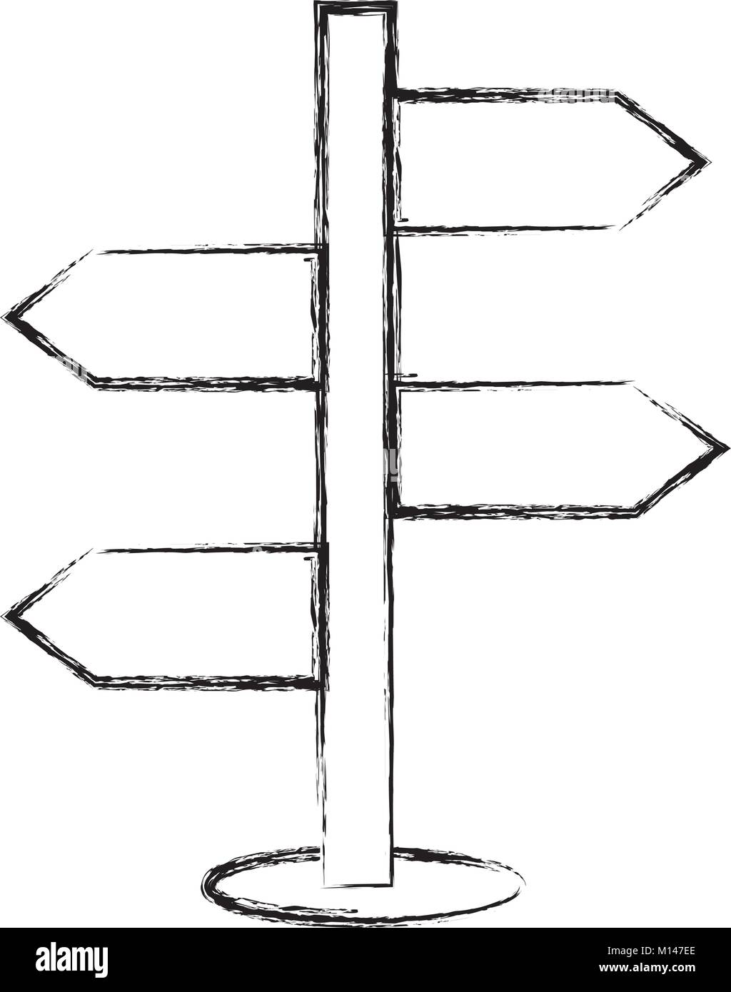 wooden arrows guide label vector illustration design Stock Vector Image ...