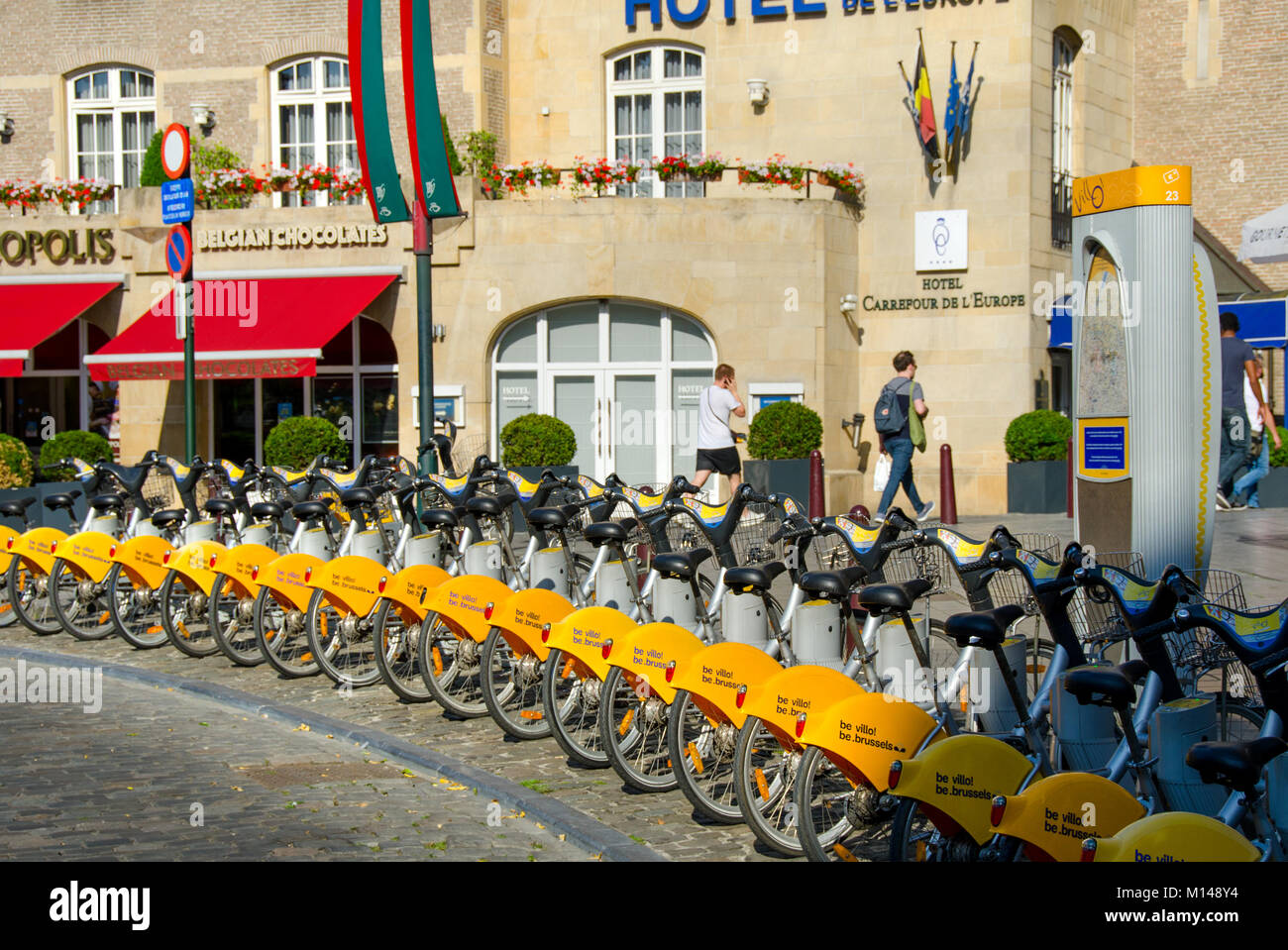 Villo rental bicycles brussels brussels hi-res stock photography and ...