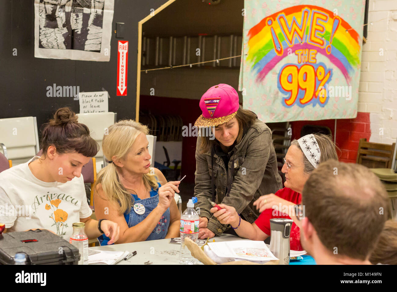 Tucson, Arizona - Participants in a workshop learn block printing ...