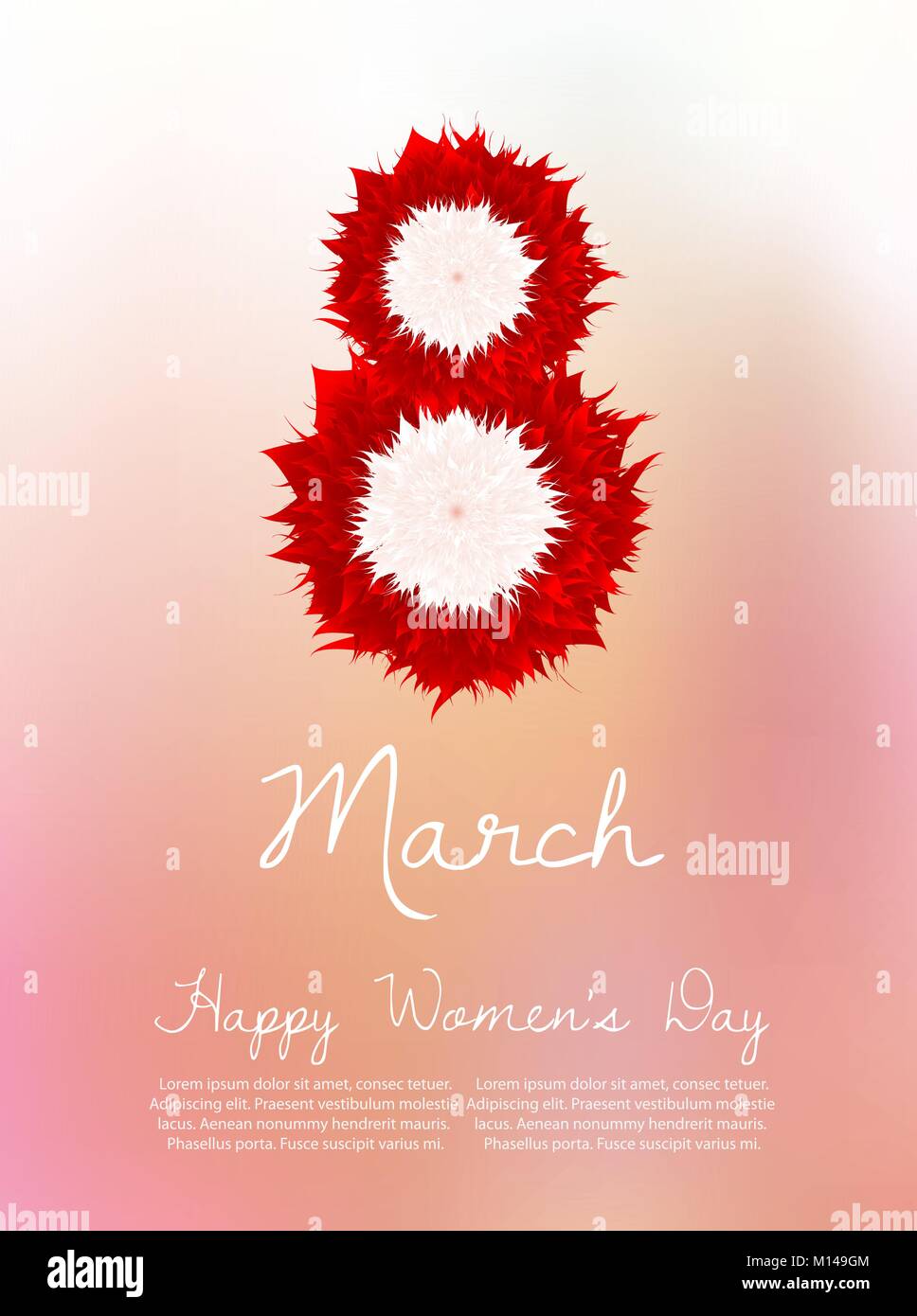 March 8 international women s day. Vector greeting card Stock Vector ...