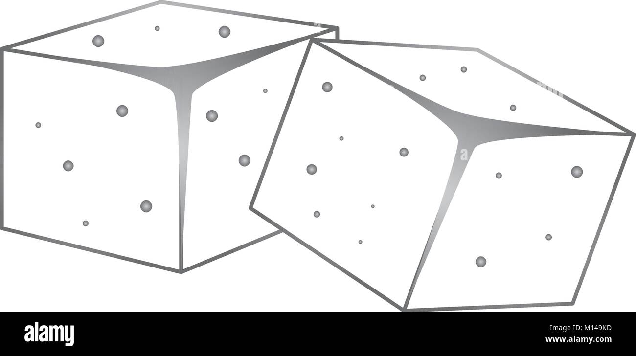 Sweet cubes white sugar Stock Vector Images - Alamy