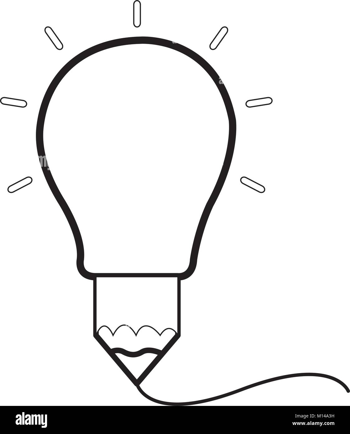 Pencil light bulb creative Stock Vector Images - Alamy