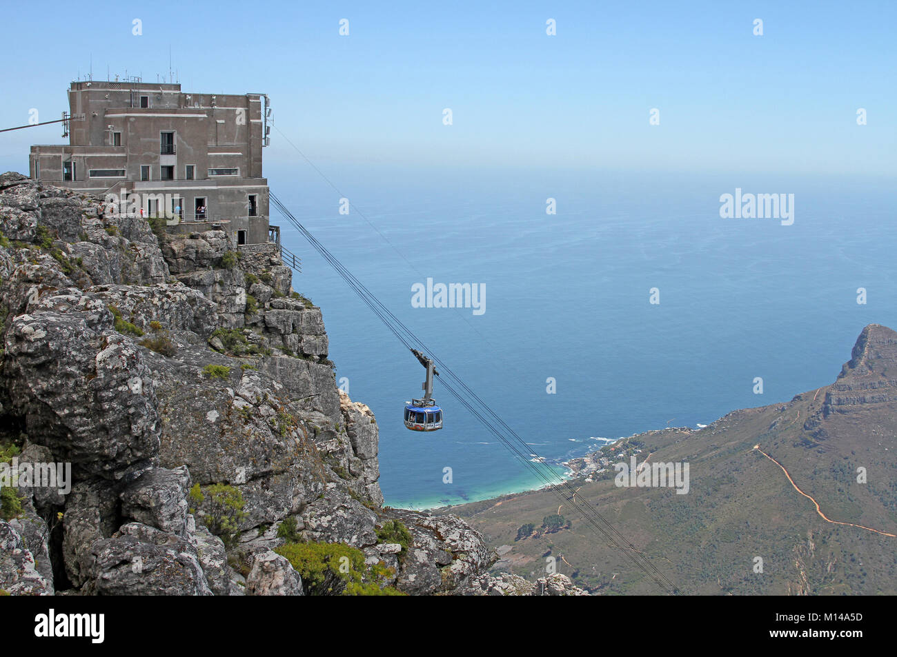 View of the Table Mountain Upper Cable Car Station on from Table ...