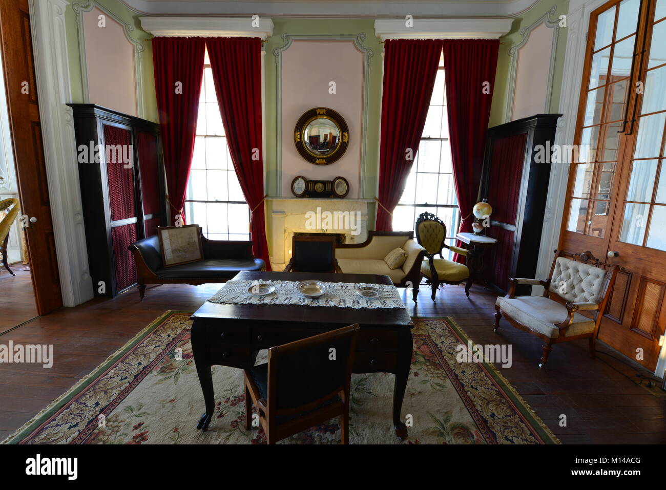 The inside of the home of Jefferson Davis at Biloxi Stock Photo - Alamy