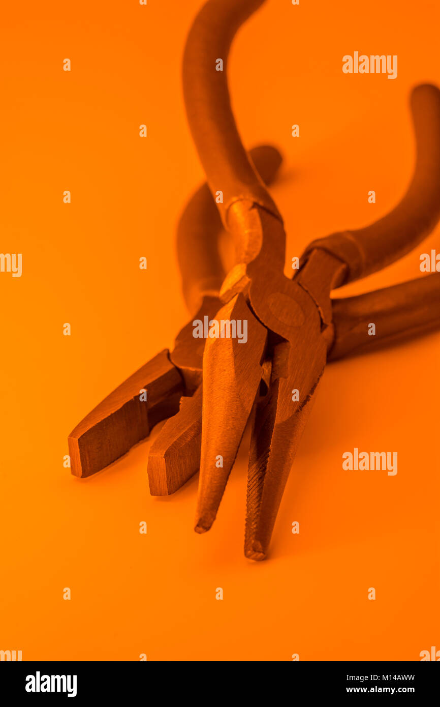 Set of small pincers and pliers Stock Photo - Alamy