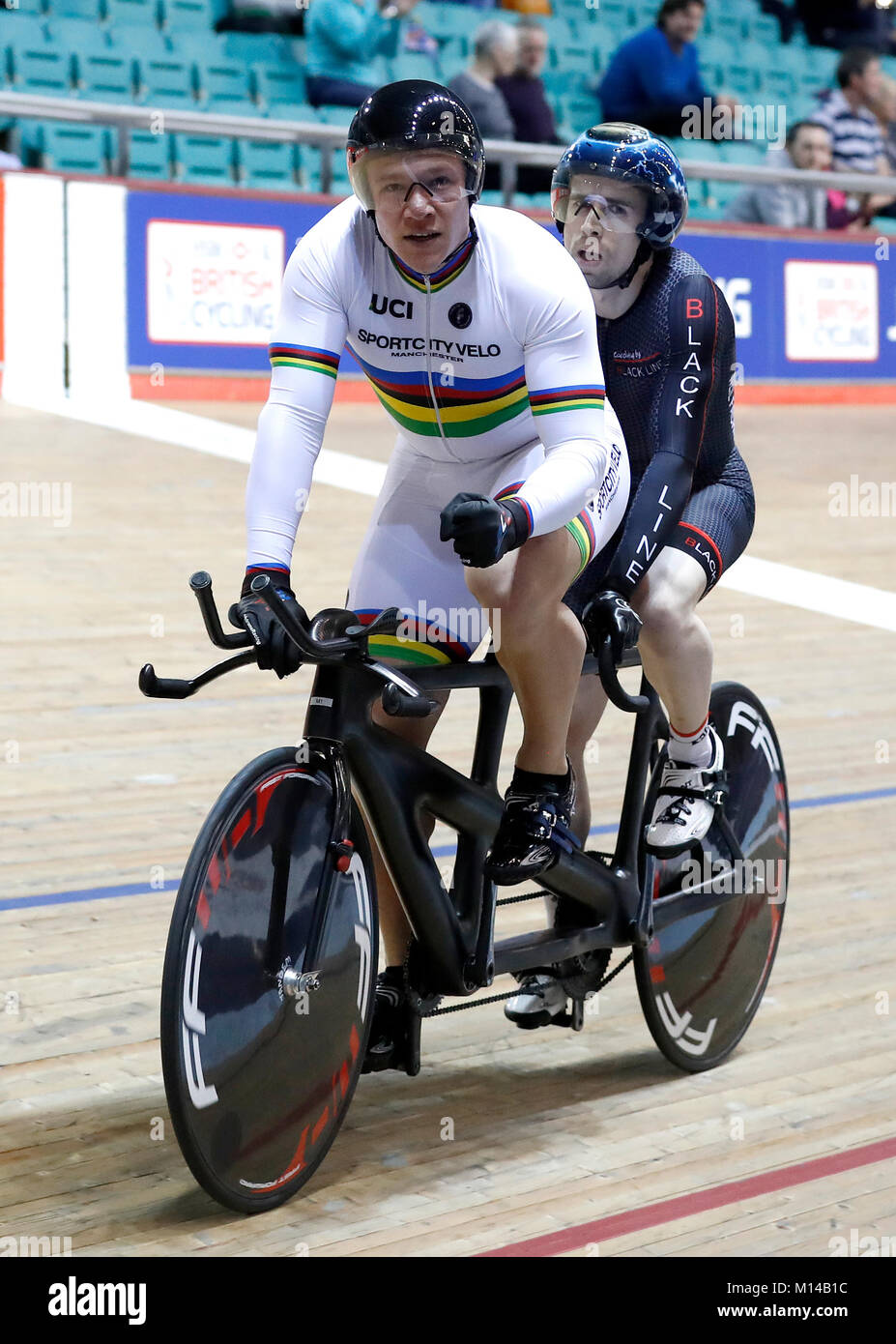 Matt Rotherham (left) and Neil Fachie after the Paracycling BVI Time ...