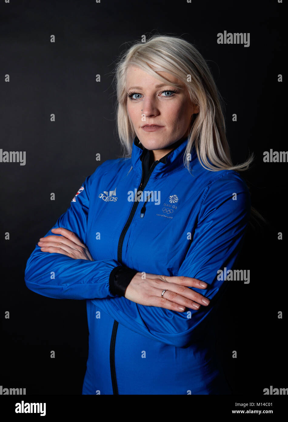 Elise Christie during a kitting out session at ADIDAS Stockport. PRESS ...