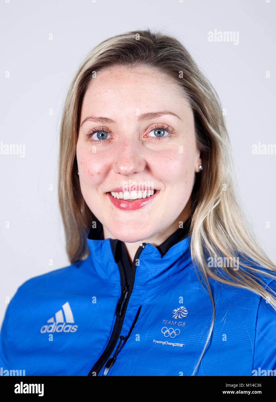 Curler Vicki Adams during a kitting out session at ADIDAS Stockport ...